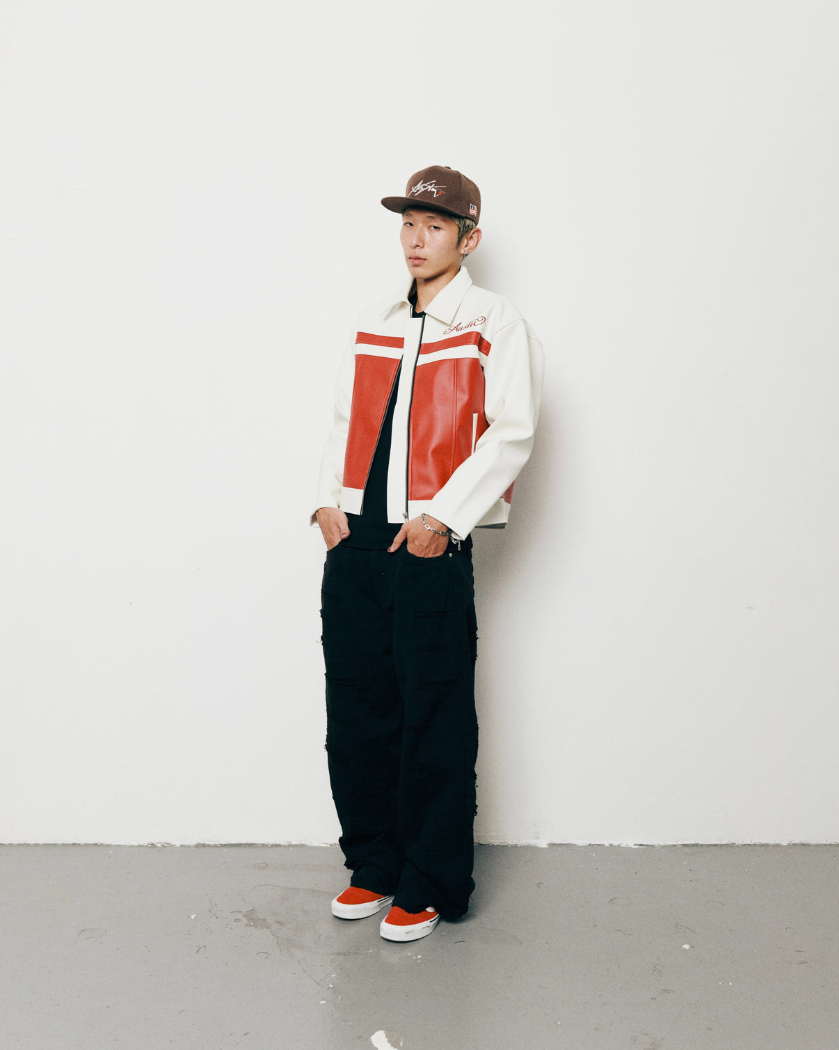 AA BOLDSTROKE LEATHER JACKET - RED – AA STU.